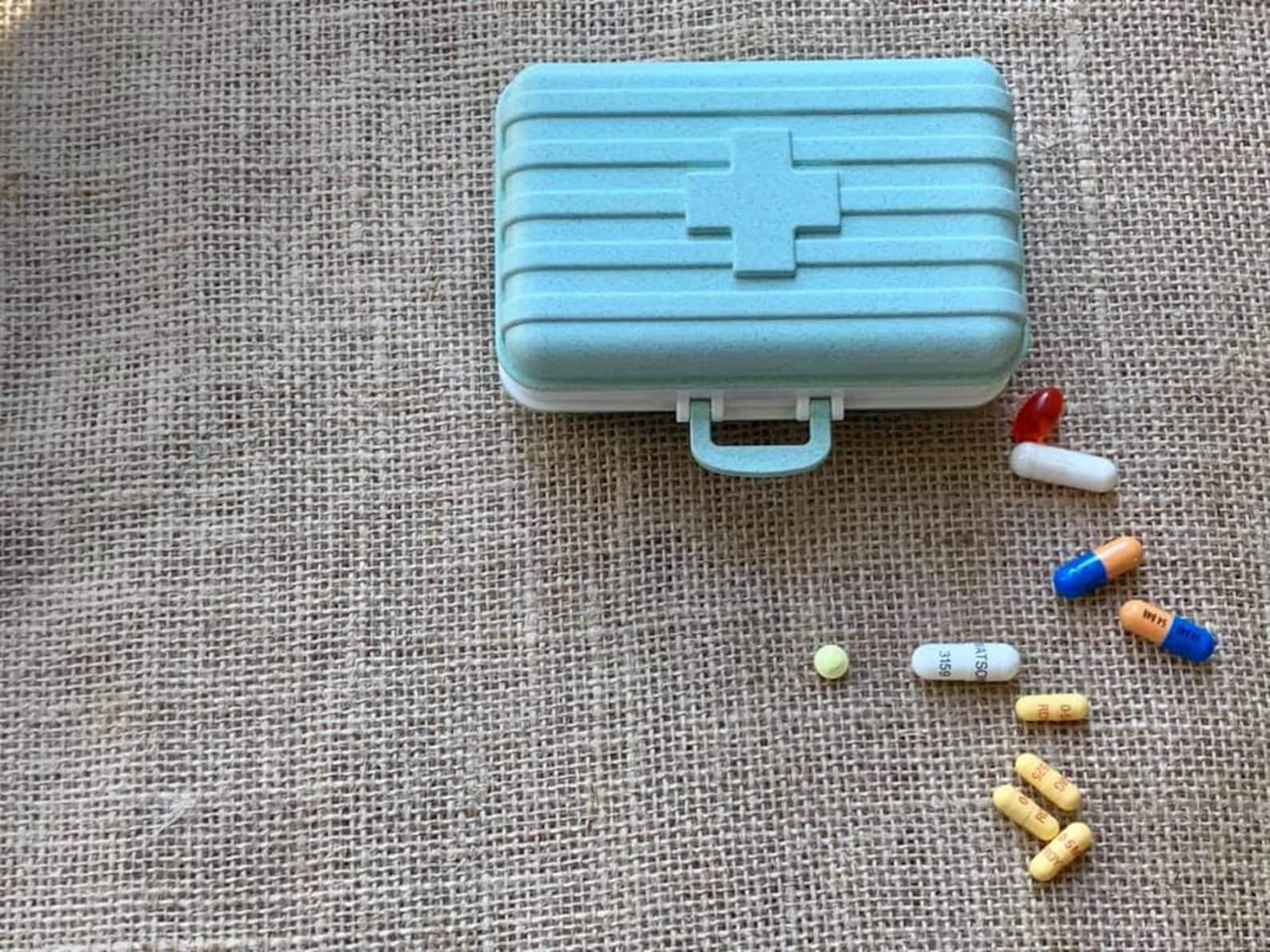 Luggage Portable Pill Case - Etsy
