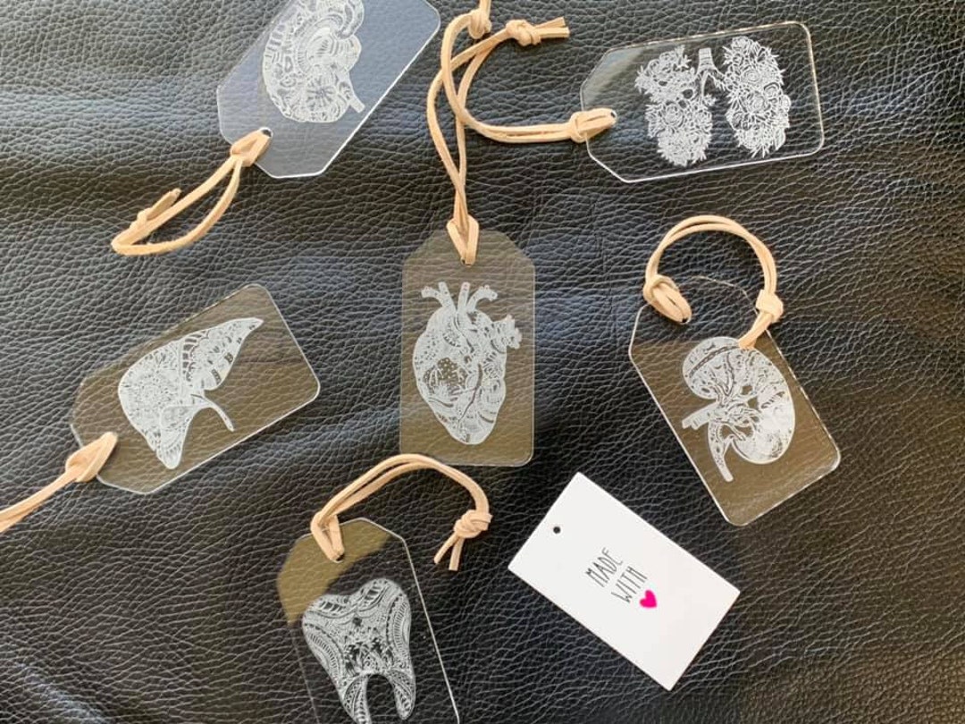 Clear Anatomy Keychain - Etsy