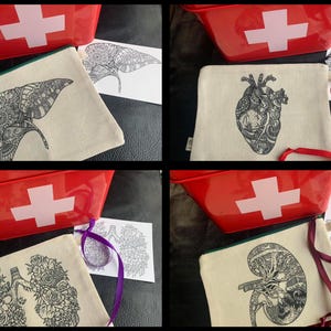 Anatomy Zentangle Travel Rx's Pouch - Etsy
