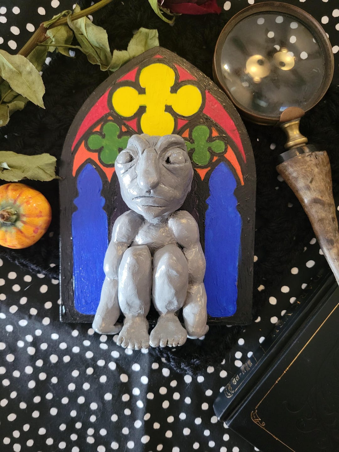 Gargoyle Clay Wall Hanging - Etsy