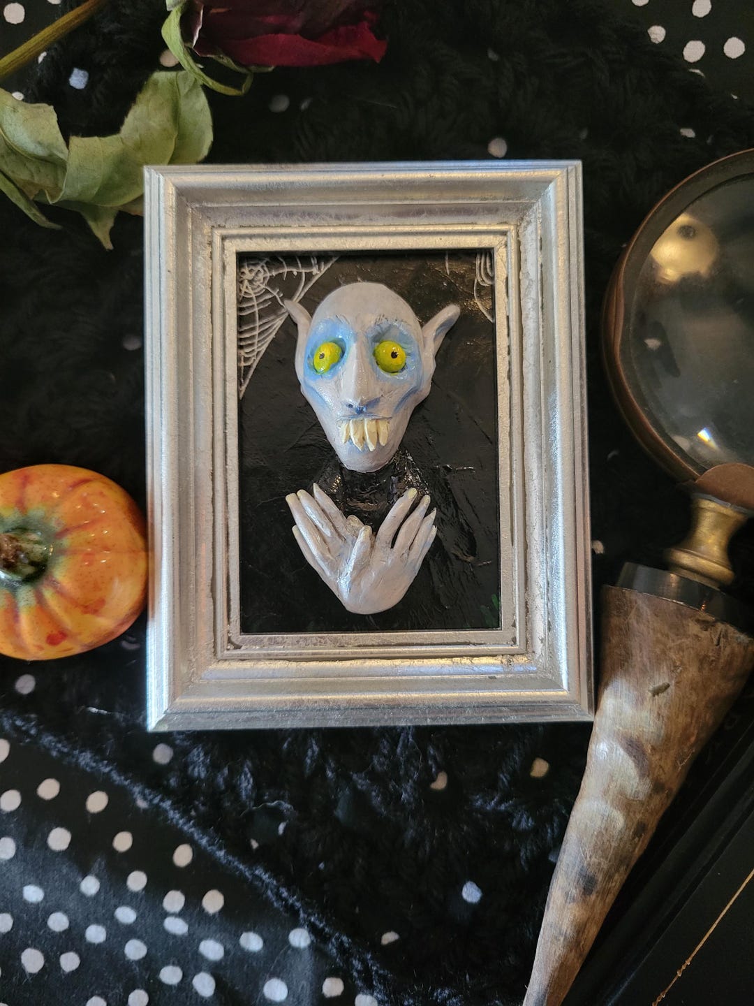 Mini Nosferatu Sculpt in Thrifted Frame - Etsy