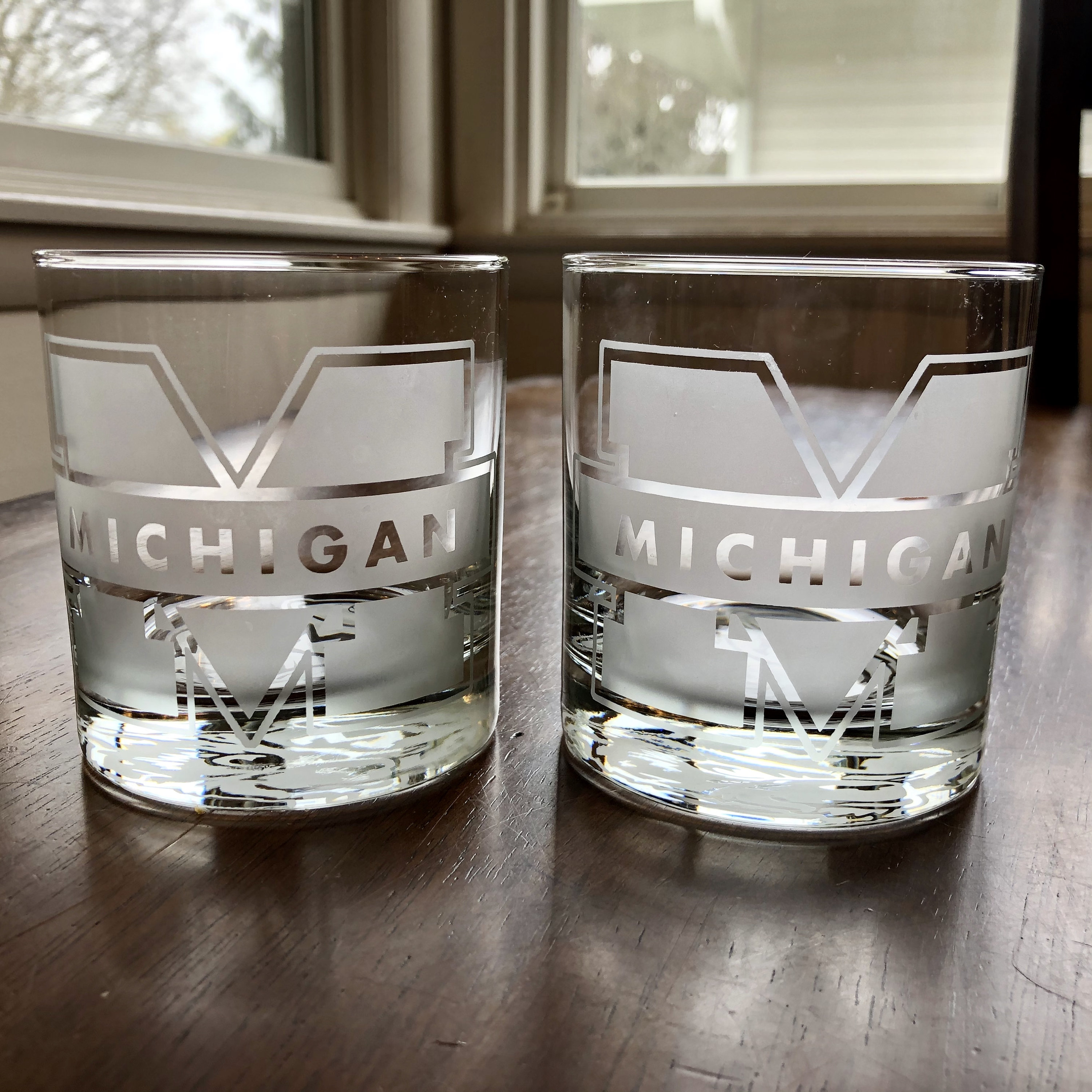 University of Michigan Rocks Glasses - Etsy