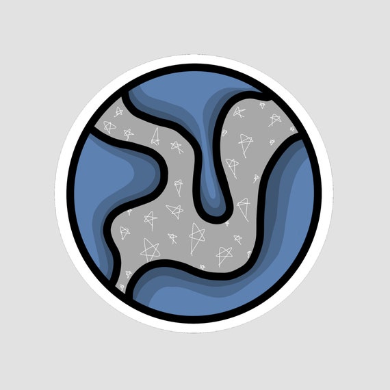 Blue Circle Sticker - Etsy