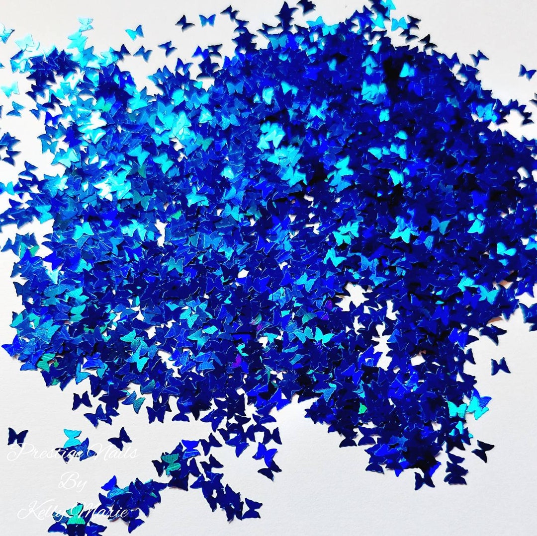 Blue Butterfly Sequins Butterflies Holographic Glitter - Etsy