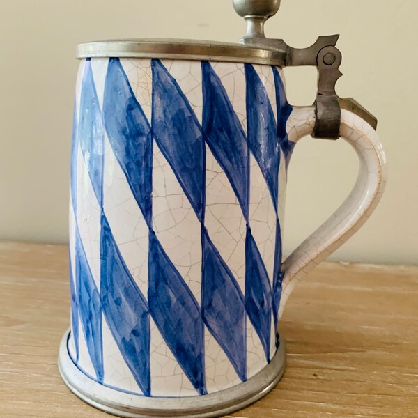 Blue and White Stein - Etsy