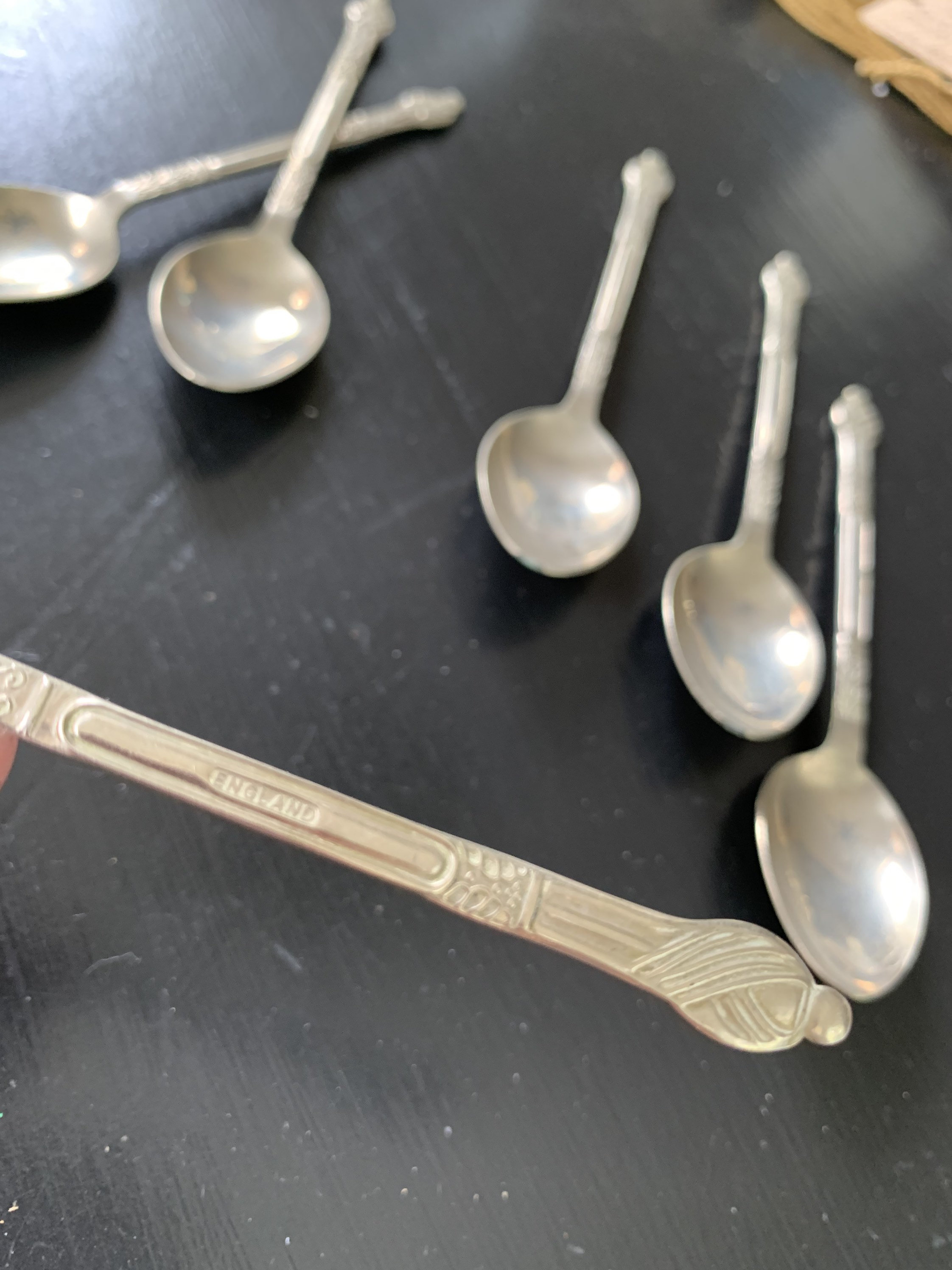 Antique 1890s Set of Six Nickel Silver Spoons | Etsy