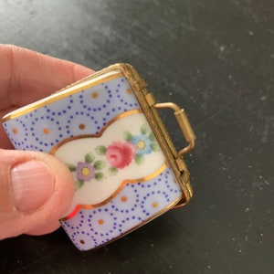 Vintage Porcelain Pocketbook Keepsake Box - Etsy