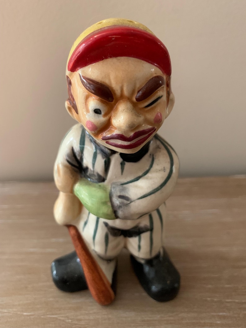 Vintage 1940s Baseball Batter and Umpire Salt and Pepper Shakers - Etsy