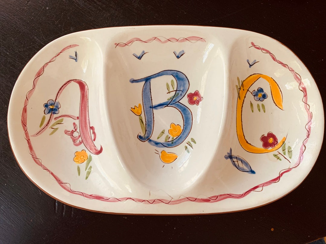 Vintage Stangl ABC Baby Dish - Etsy