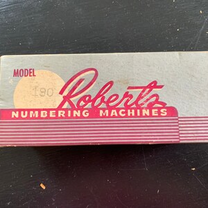 Vintage Roberts Numbering Machine Manual Stamper - Etsy