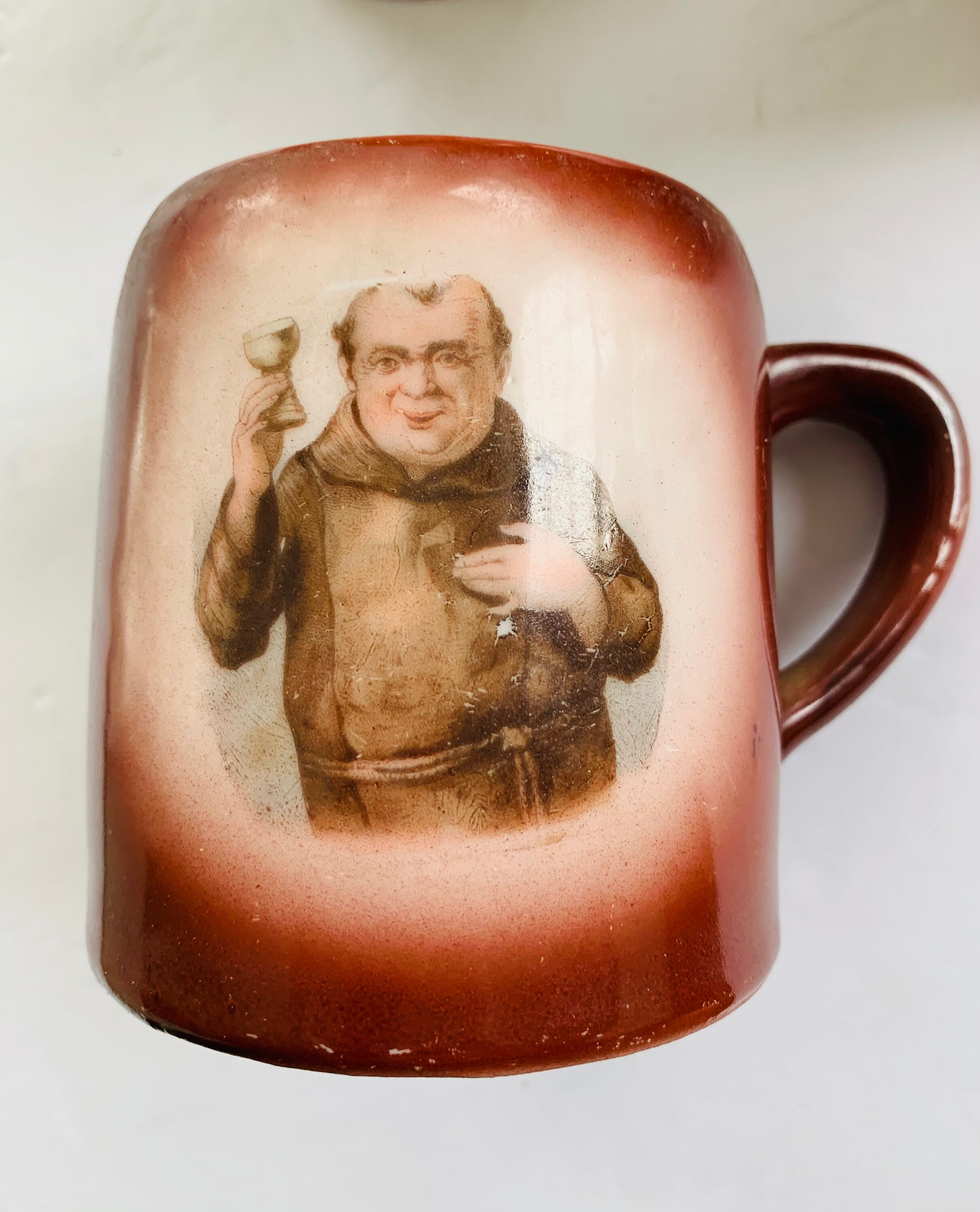 Antique Mugs 1880s German Monk Set of Four - Etsy España