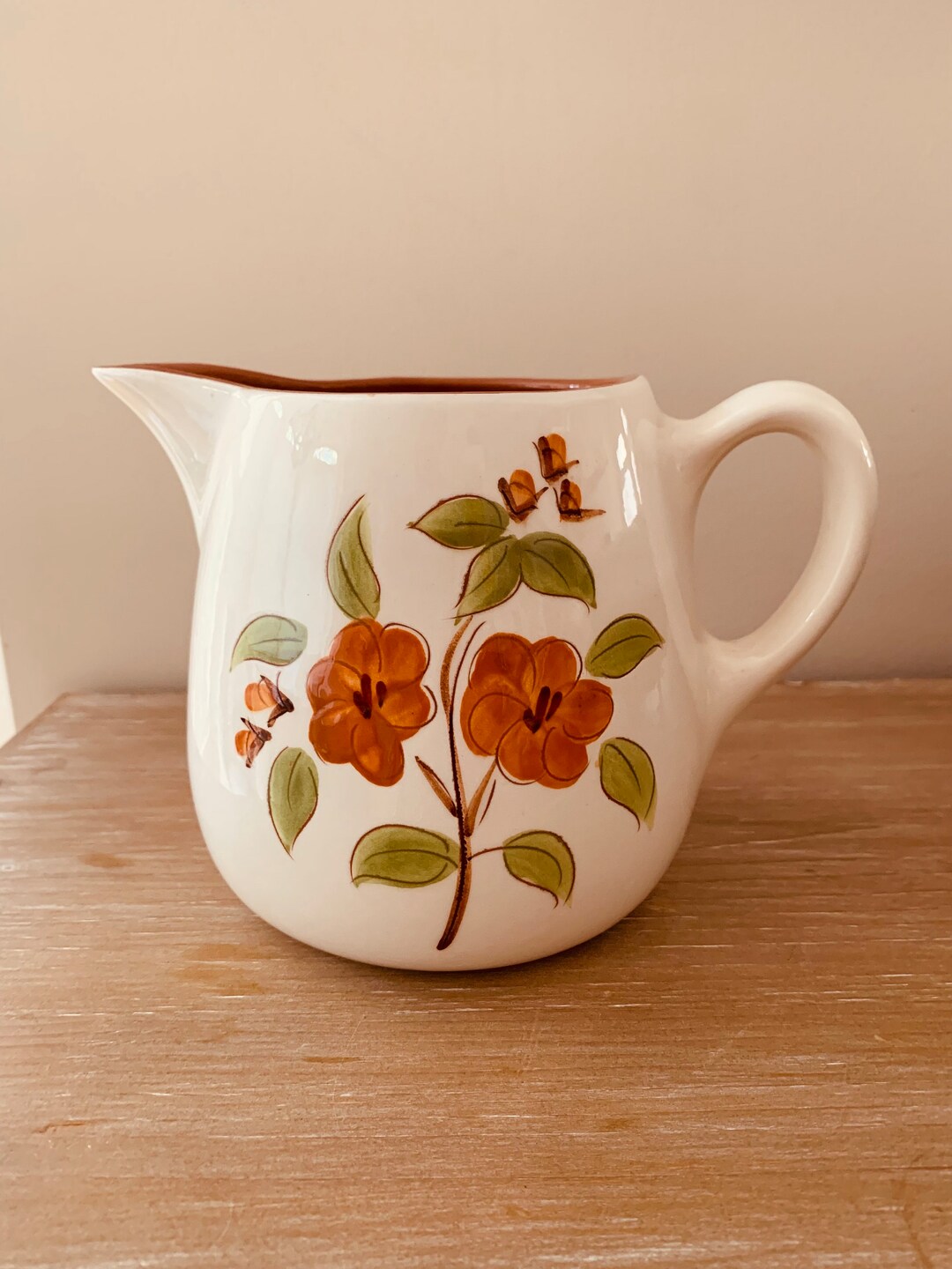 Vintage 1960s Stangl Bittersweet Pitcher - Etsy