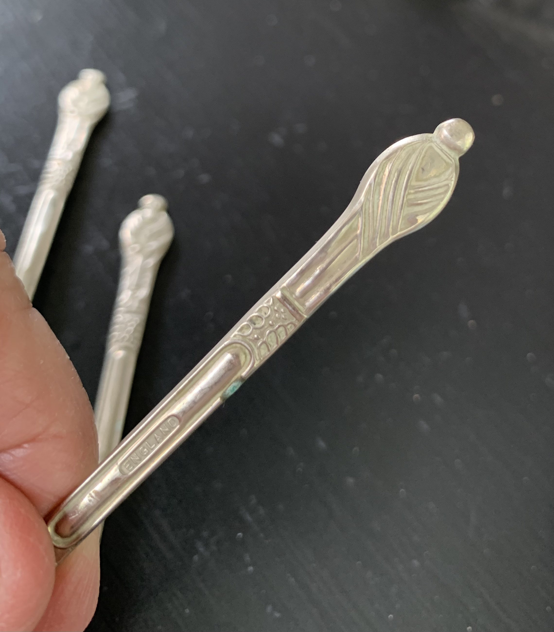 Antique 1890s Set of Six Nickel Silver Spoons | Etsy