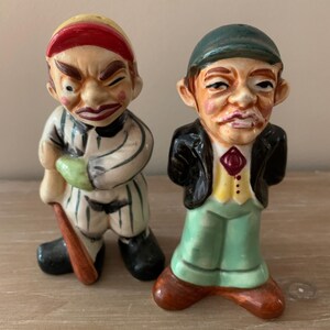 Vintage 1940s Baseball Batter and Umpire Salt and Pepper Shakers - Etsy