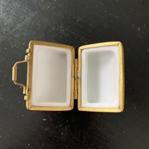 Vintage Porcelain Pocketbook Keepsake Box - Etsy