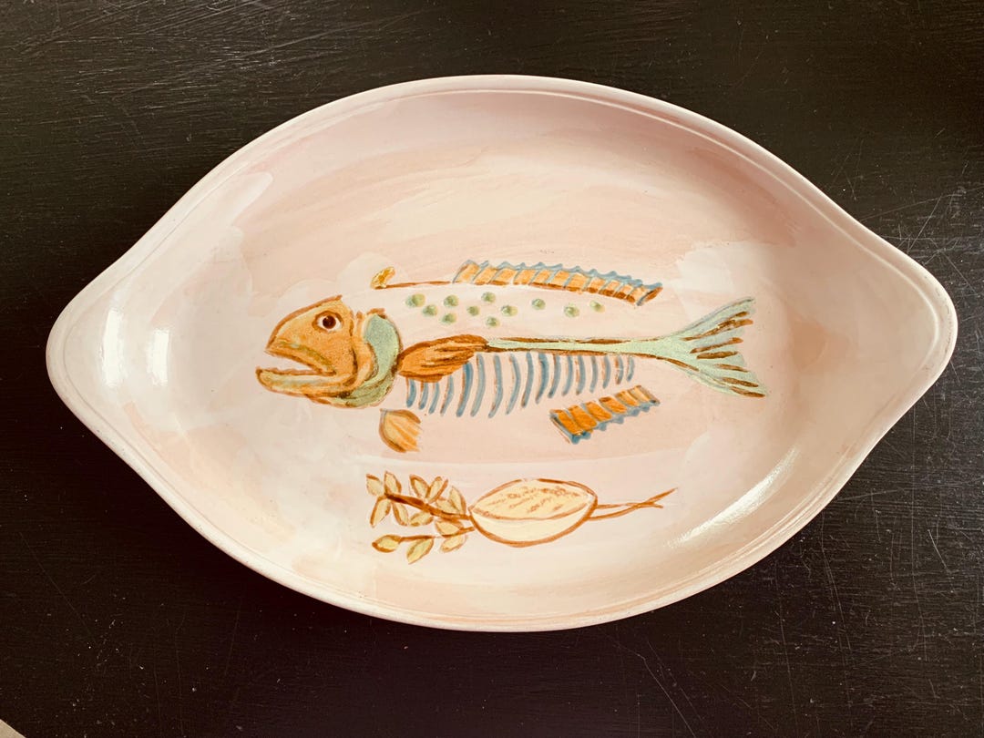 Mid Century Modern Artist Made Fish Platter - Etsy