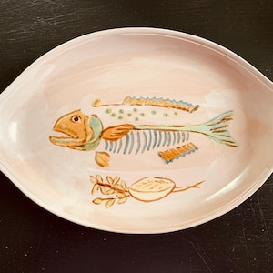 Mid Century Modern Artist Made Fish Platter - Etsy
