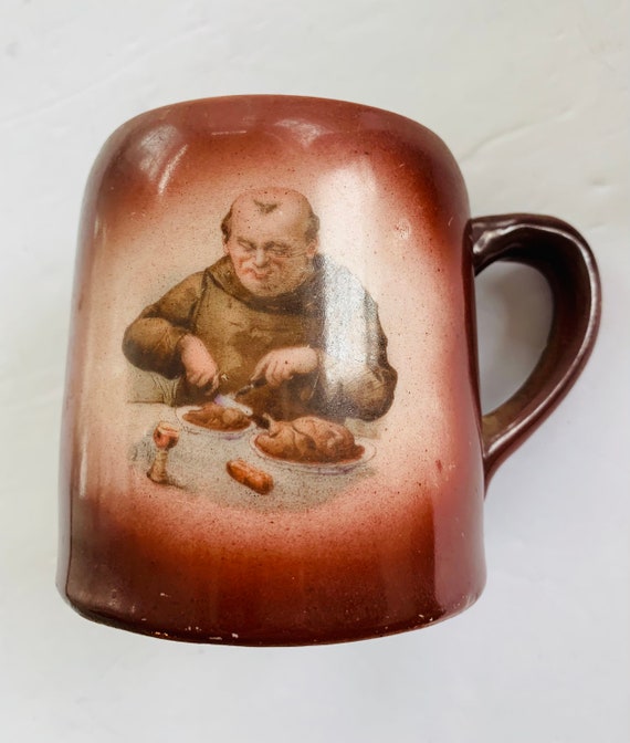 Antique Mugs 1880s German Monk Set of Four | Etsy