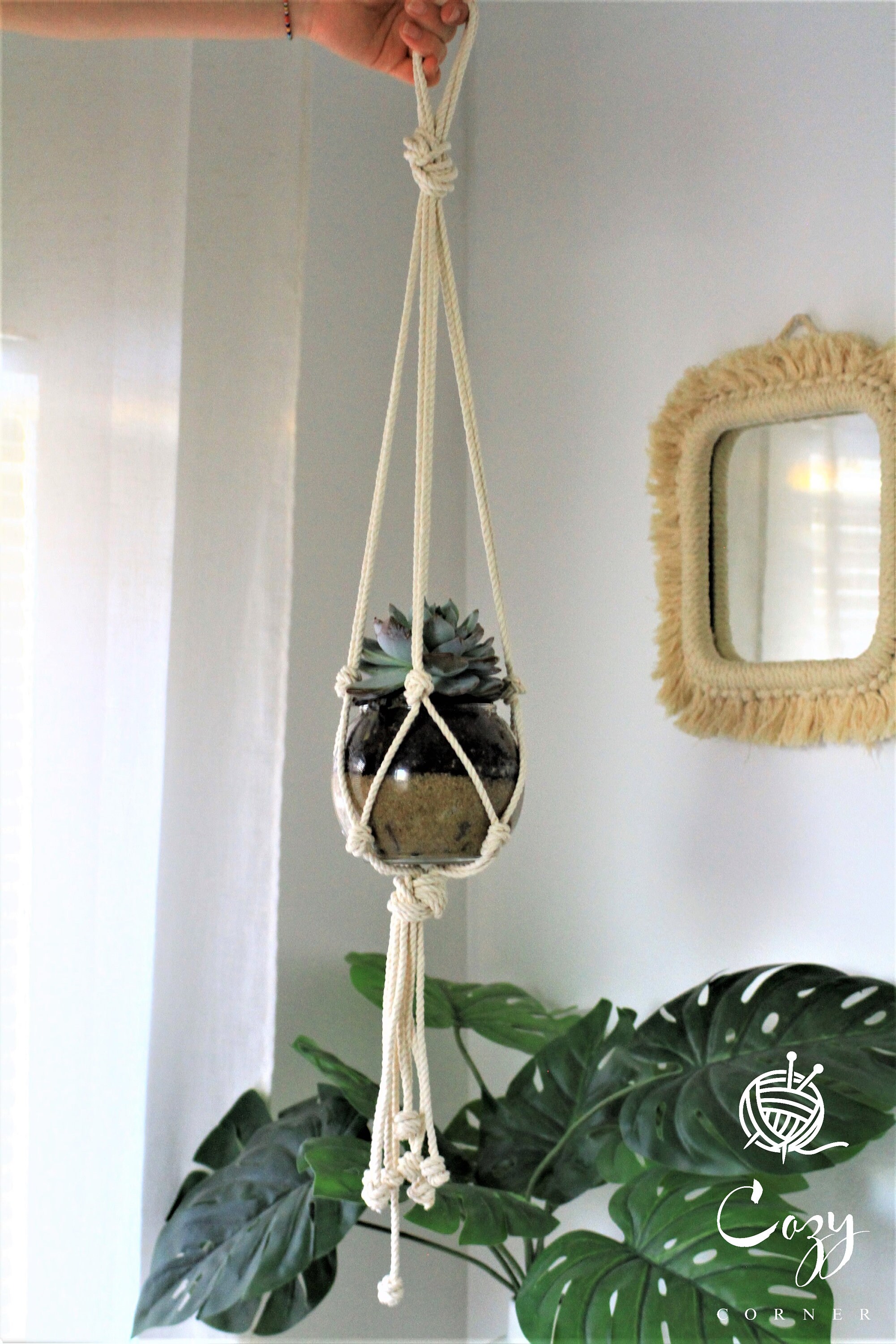 Macrame Plant Hanger. Macrame Wall Decor. Nursery Decor. - Etsy