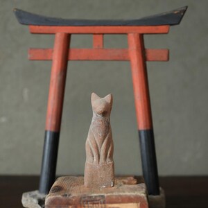 Japanese Antique 1910s KITSUNE Doll Pottery From Shinto Shrine Altar ...