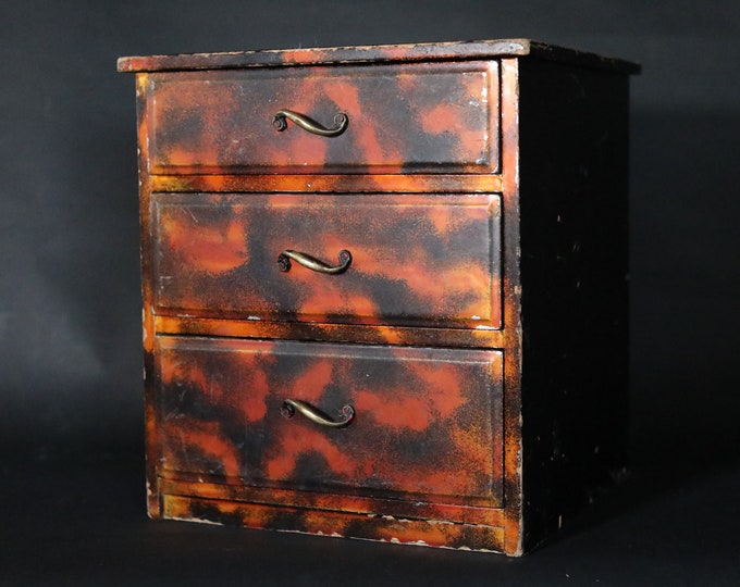 Japanese Old Furniture Small Lacquer Chest of Drawers tansu Japanese ...