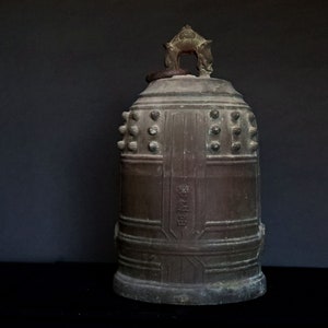 BIG! Japanese Antique Buddhist Temple Bell Bronze Large Gong, Big ...