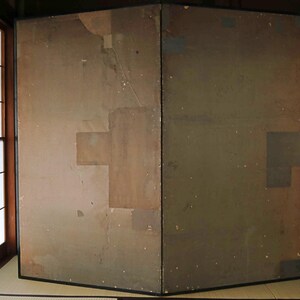 FINE! Japanese Antique Furniture 1800s Edo Byobu Wind Screen of Tiger ...