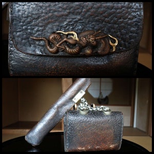 FINE! RARE! Japanese Antique Edo 1600s Big Tobacco Smoking Pipe Silver ...