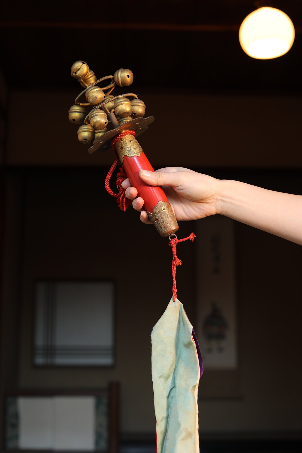 Japanese vintage shrine maiden's bell with a long tassel | Etsy
