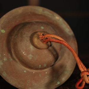Japanese Antique Bronze Cymbals String and Tassel From Buddhist Temple ...