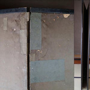 FINE! Japanese Antique Furniture 1800s Edo Byobu Wind Screen of Tiger ...