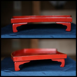 Japanese Furniture URUSHI Lacquer Tray OBON, Hand Fan Shaped Row Table ...