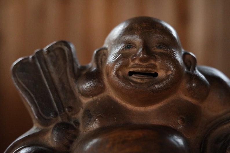 Japanese Antique Doll Old Edo Craft 1800s Happy Smile Buddha - Etsy