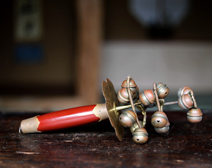 Japanese Antique 1920s Shrine Bell Holdings Maiden's Bells Beautiful ...