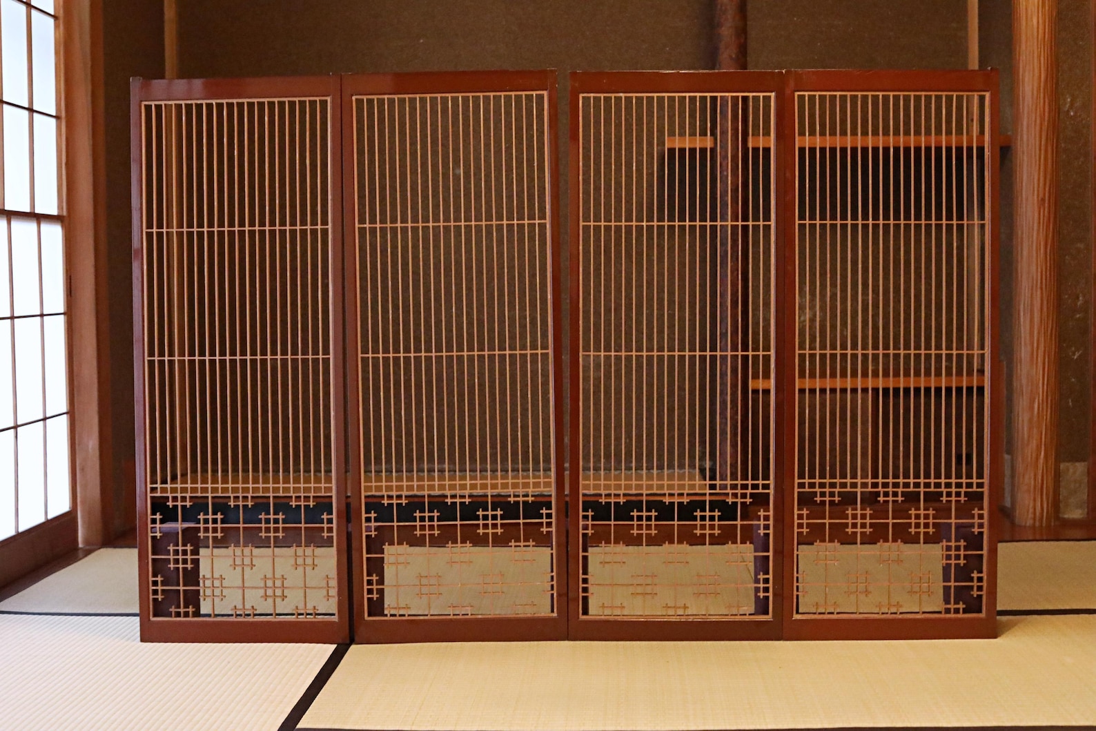 Antique Japanese Kumiko Shoji Screen, Architectural Interior, Furniture ...