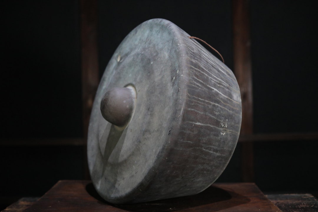 RARE BIG Japanese Large Antique Bronze Metal Gong From - Etsy