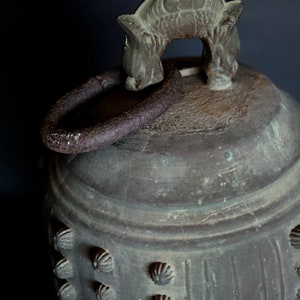 BIG! Japanese Antique Buddhist Temple Bell Bronze Large Gong, Big ...
