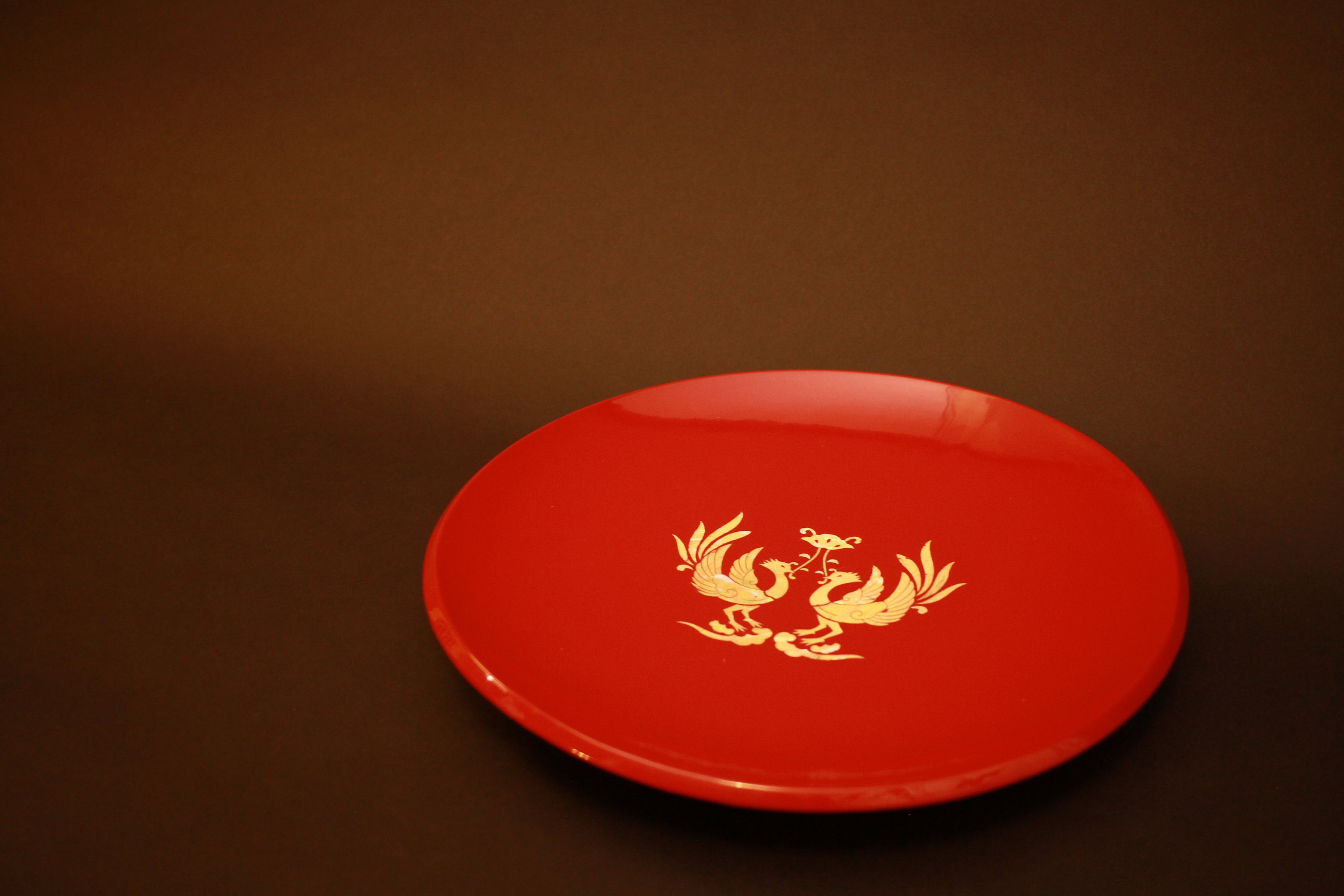 Japanese Antique Collectors plate lacquer tray Large Red and | Etsy