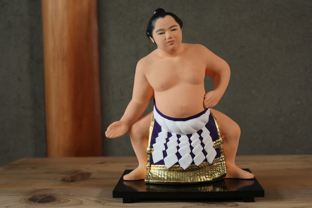 Japanese SUMO Wrestler Doll Made of Pottery Hakata Doll With - Etsy