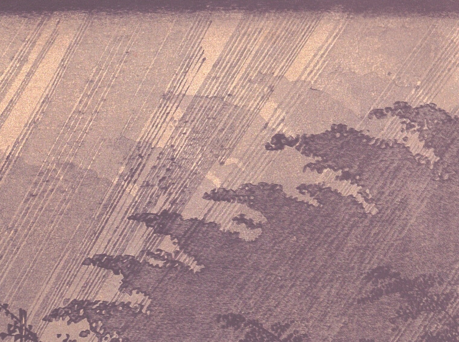 Japanese Ukiyo-e Woodblock Print by Hiroshige rain | Etsy