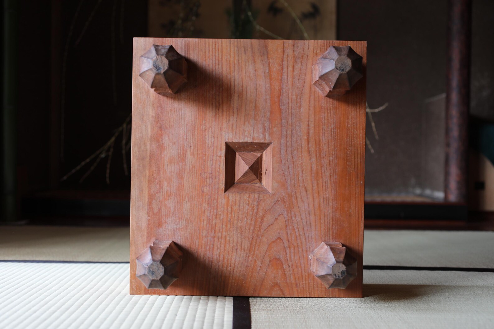 Japanese IGO Go Game Table Set, Stone HAMAGURI Shell Pieces, Wood Board ...