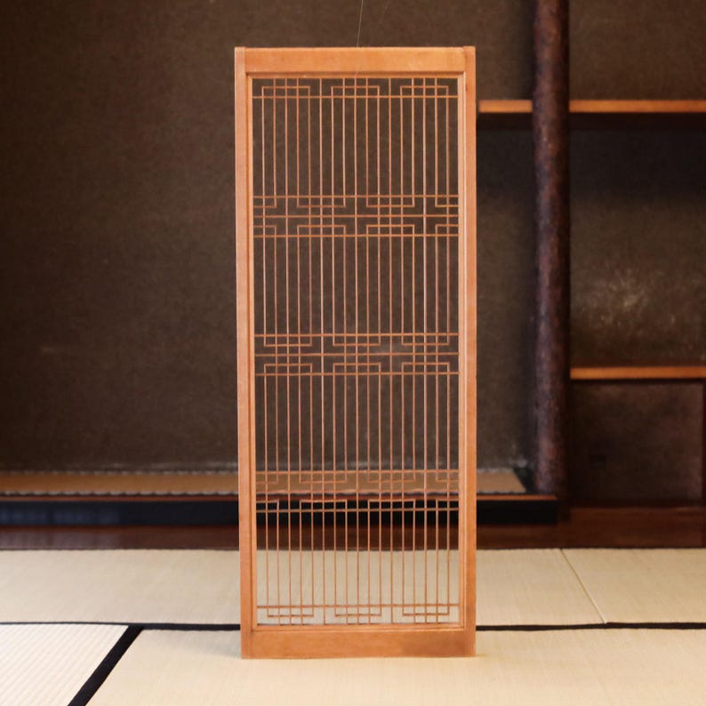 Kumiko Shoji- Antique Screen, Japanese Wooden Framework Room Divider ...