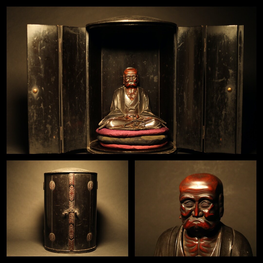 Rare!japanese Antique Sculpture From Buddhist Temple Statue of Monk's ...