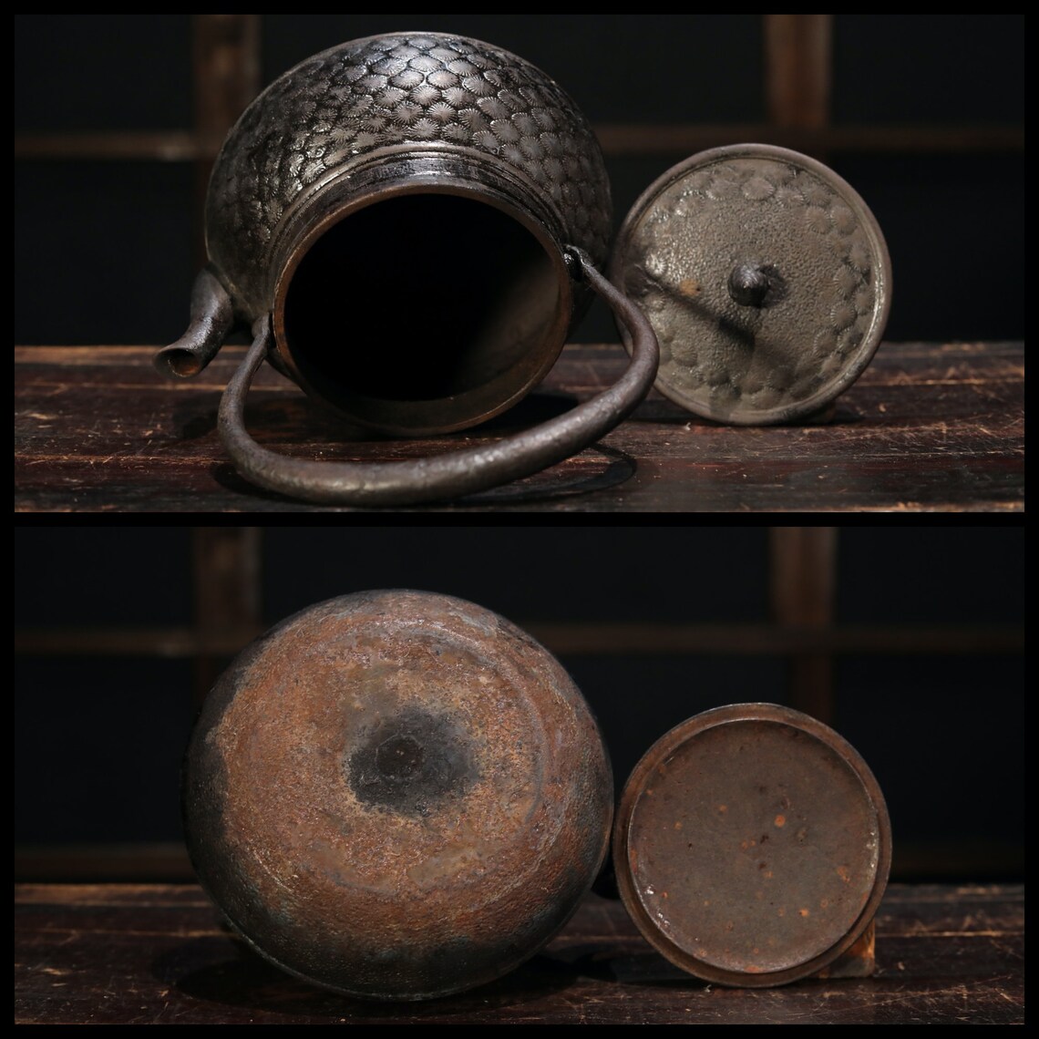 BIG Japanese Vintage Cast Iron Kettle Nambu Tetsubin Pine - Etsy