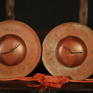 Japanese Antique Bronze Cymbals String and Tassel From Buddhist Temple ...