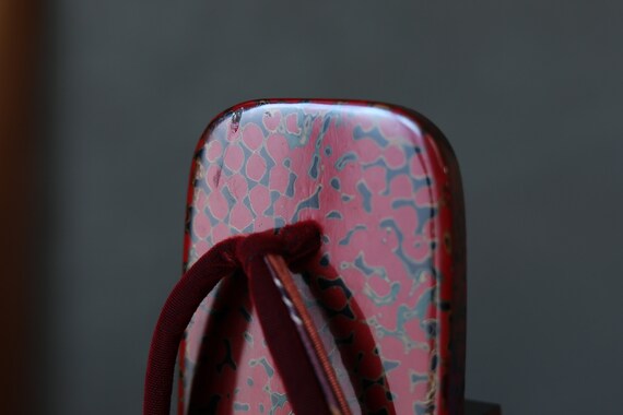 Japanese vintage GETA wooden clog, lacquer ware marbl… - Gem