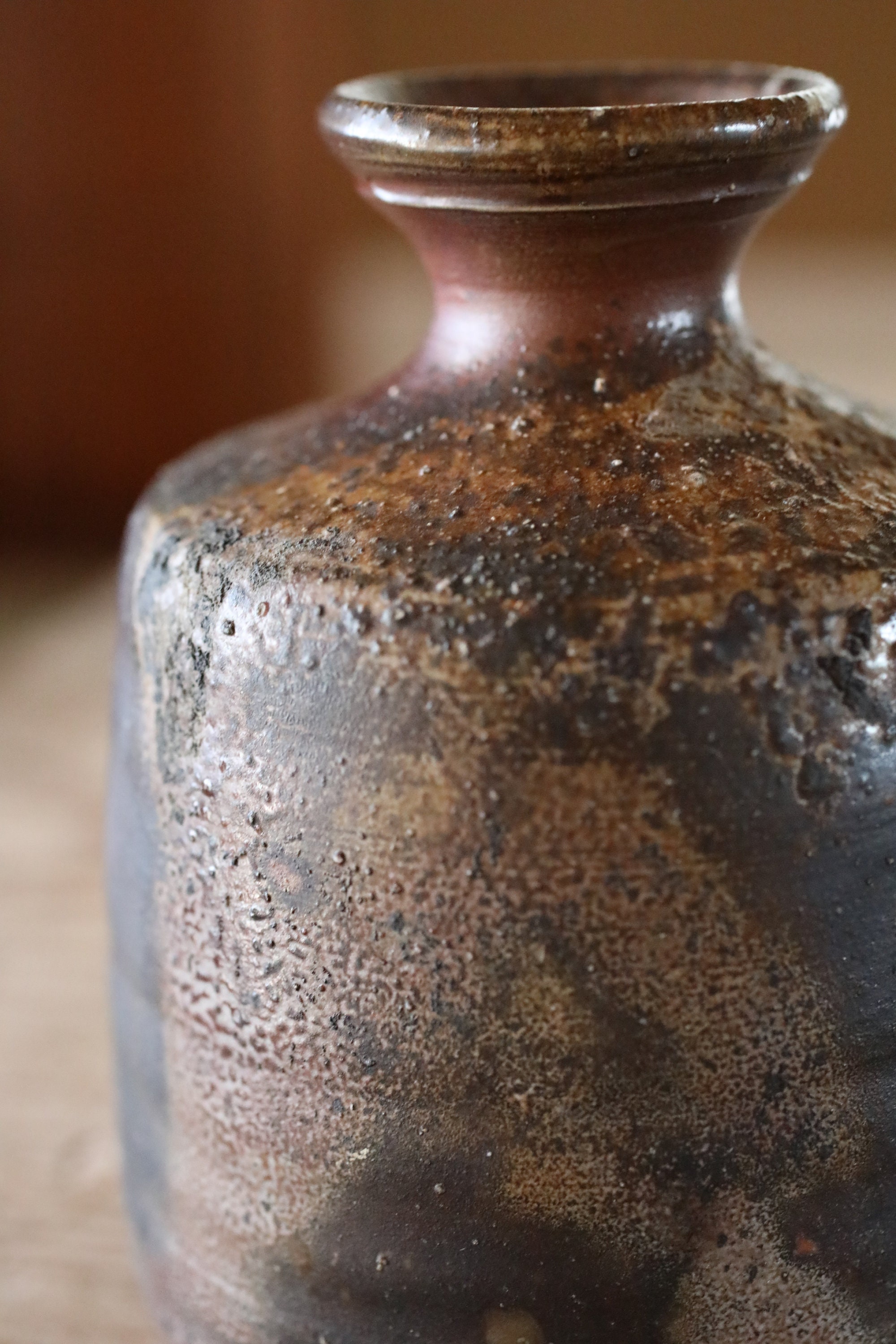 Japanese BIZEN Tokkuri Sake Bottle, Vintage Pottery Vase With Box ...