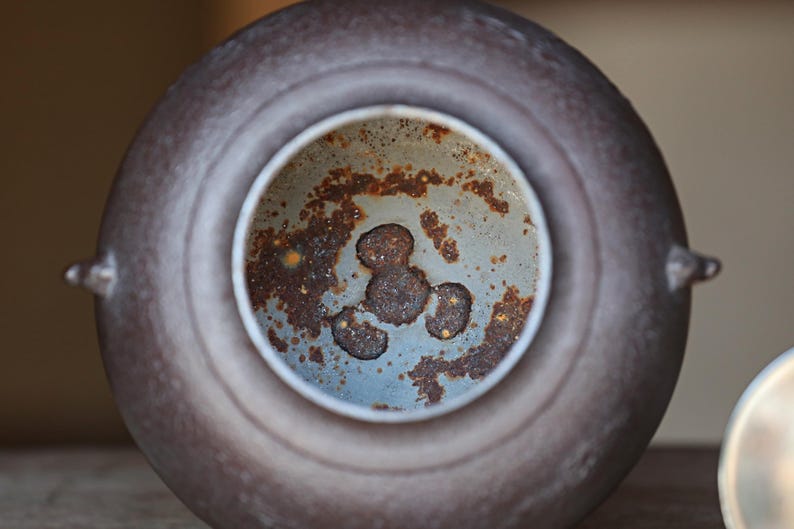 Vintage Cast Iron Tea Kettle, Signed Copper Lid, Japanese Tea Ceremony ...