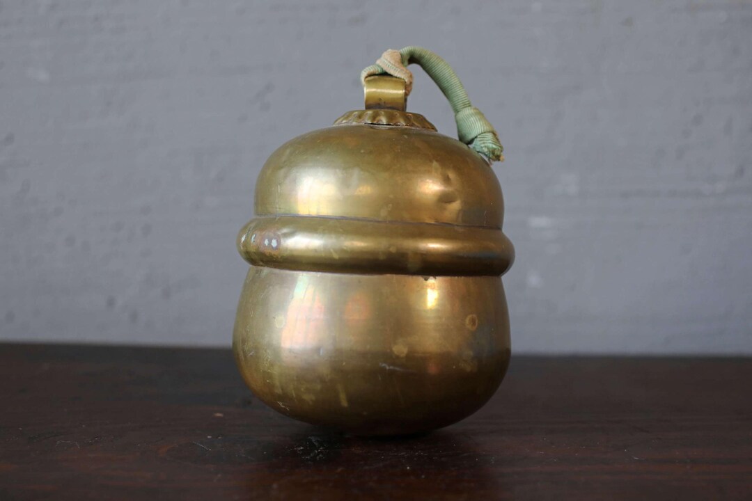 Japanese Antique Brass Bell 1920s Shinto Shrine Hanging Bell Made of ...
