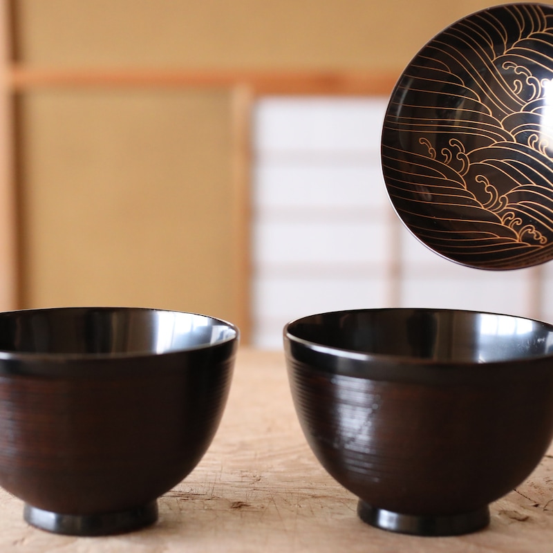 Japanese Lacquer Plate Black - Etsy UK